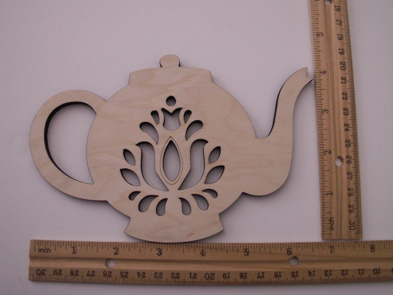 Tea Set Wood Shapes 3 PIECES Laser Cut Decorative | Etsy