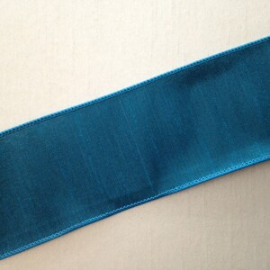 Teal Textured Ribbon, 2 1/2 Wide, Wired Ribbon for Wreaths, Bows, Gift ...