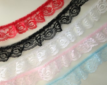 Ruffled Lace Trim Assorted Colors 1 1/4 Inch Wide - Etsy