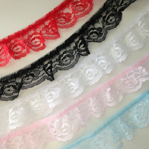 Ruffled Lace Trim Assorted Colors 1 1/4 Inch Wide - Etsy