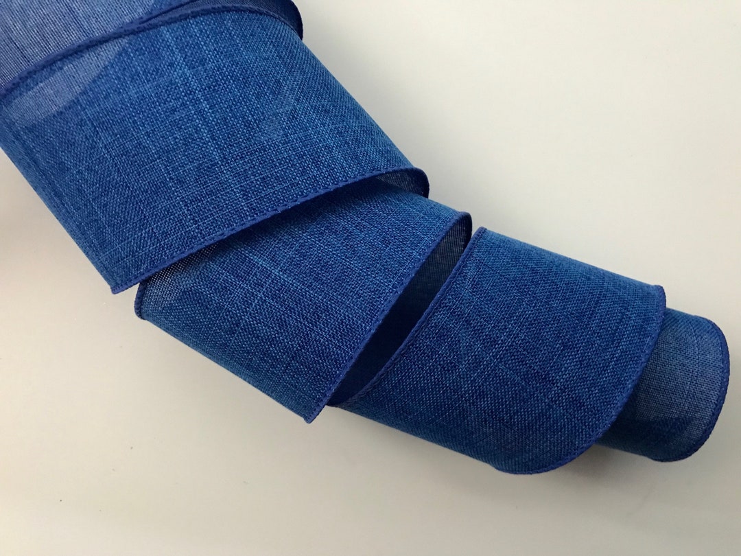 Royal Blue Ribbon, 2 1/2" Wide, Wired Edge Ribbon for Wreaths, Bows ...