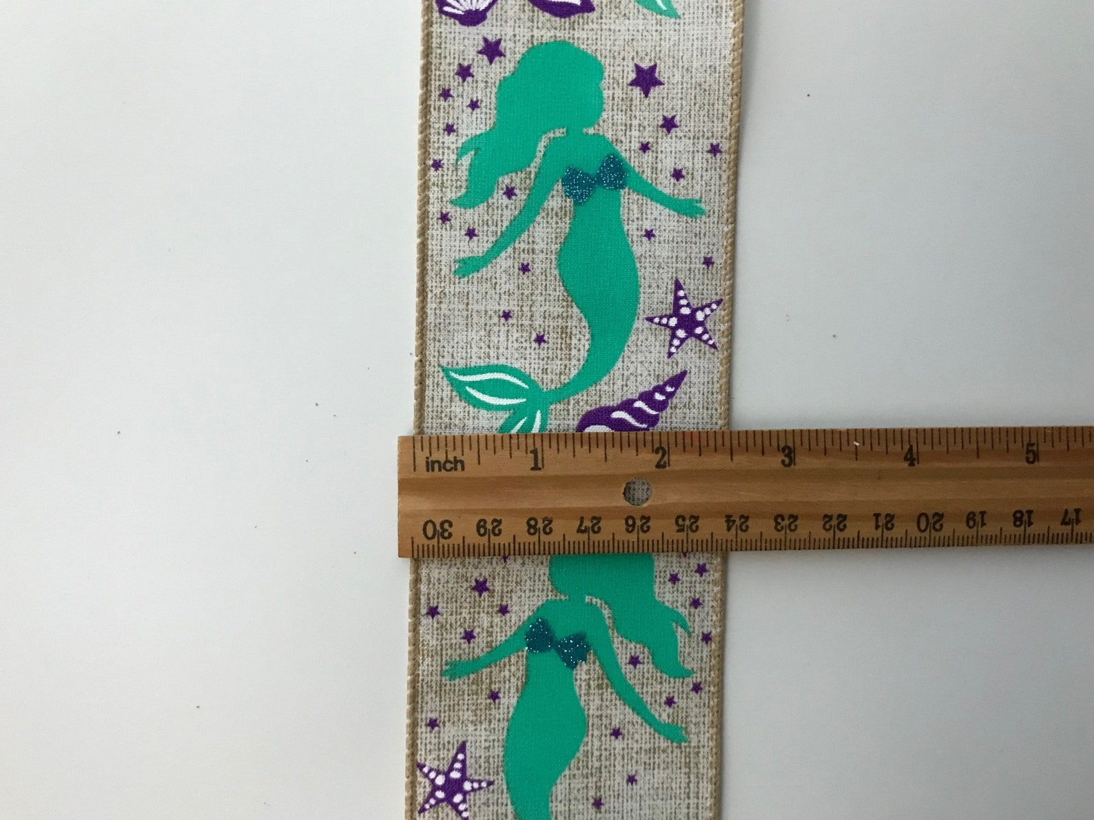 Mermaid and Seashells Ribbon 2 1/2 Wide Decorative - Etsy