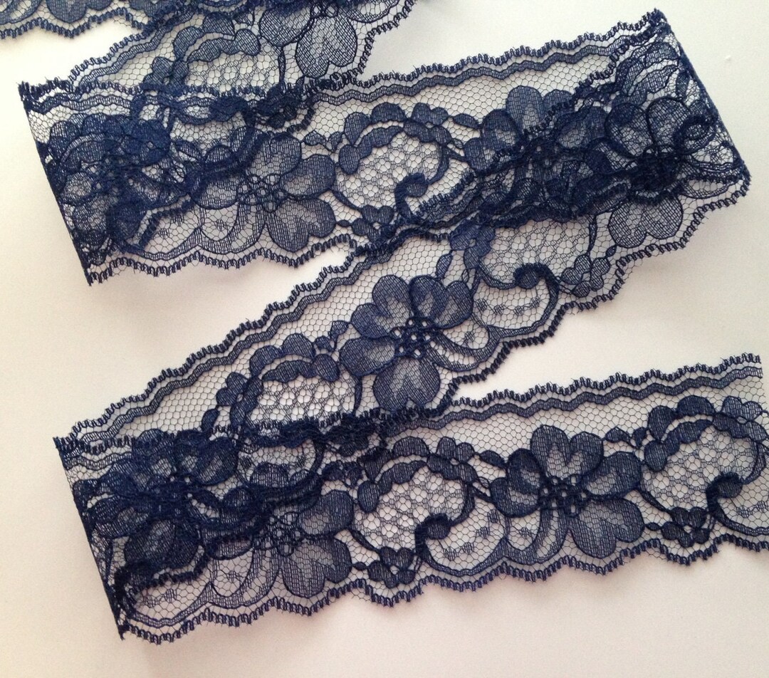Navy Lace, 2" Wide, 5 YARDS, Lace Trim for Apparel, Doll Clothes ...
