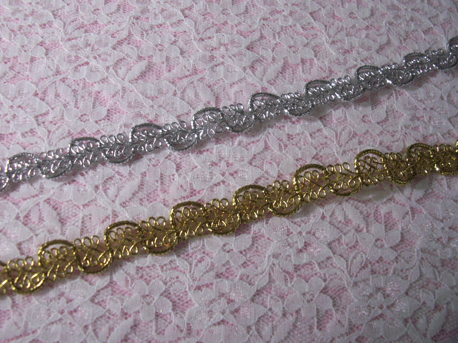 Metallic Braid Trim Gold Silver 1/2 Wide Decorative - Etsy