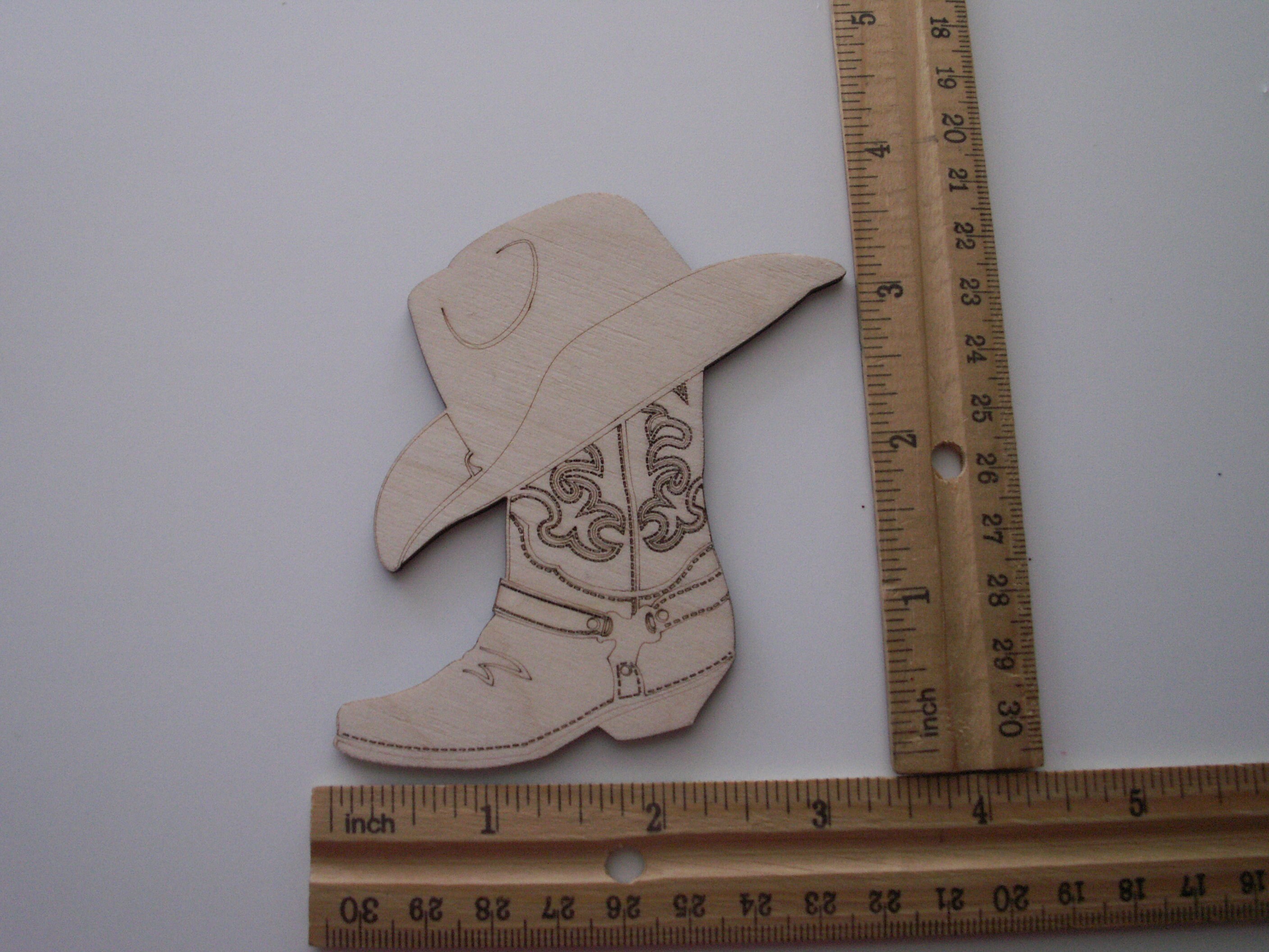 Cowboy Boot and Hat 6 PIECES Laser Cut and Engraved Wood - Etsy Singapore