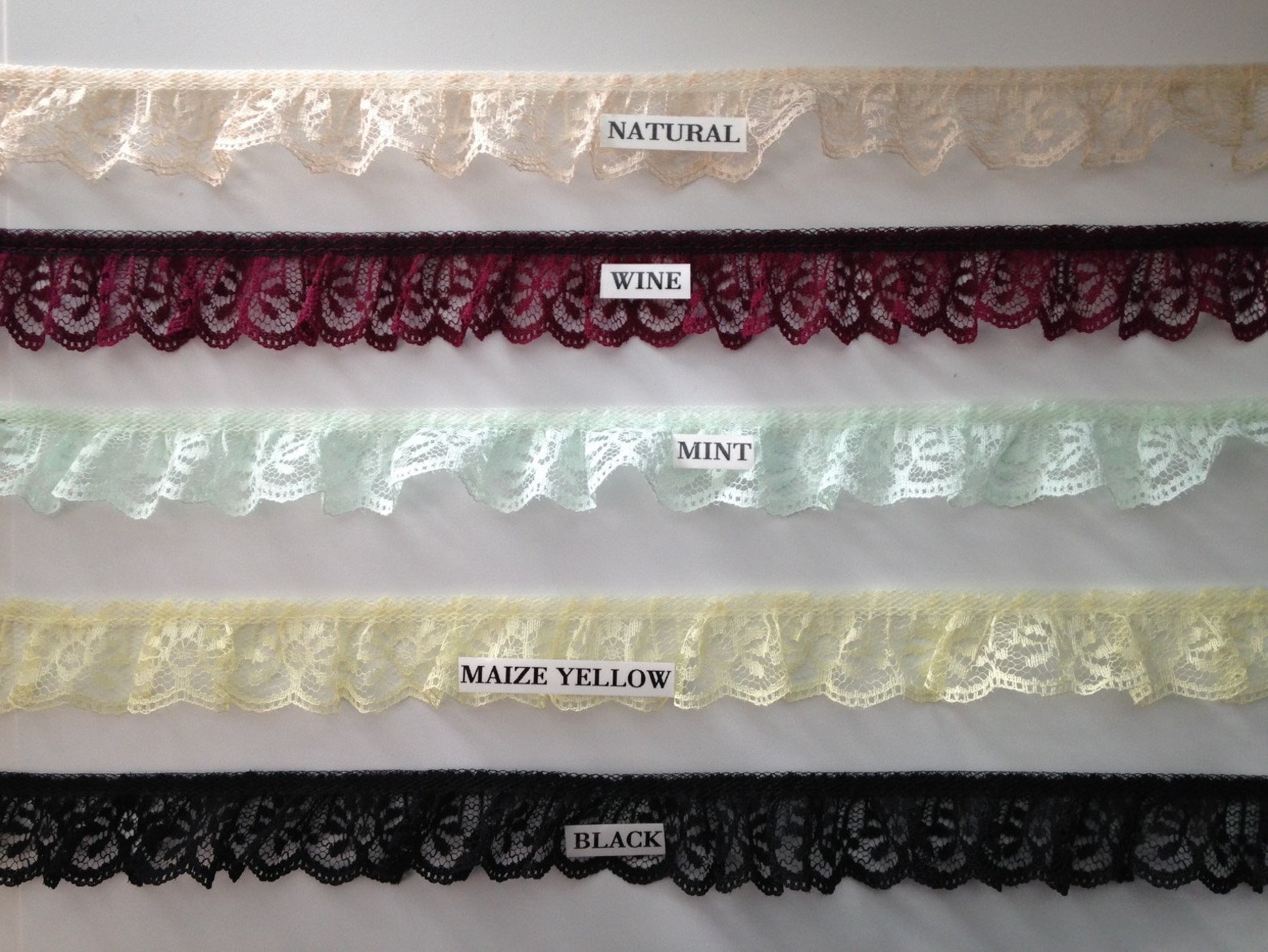 Ruffled Lace Trim Assorted Colors 1 1/4 Inch Wide - Etsy