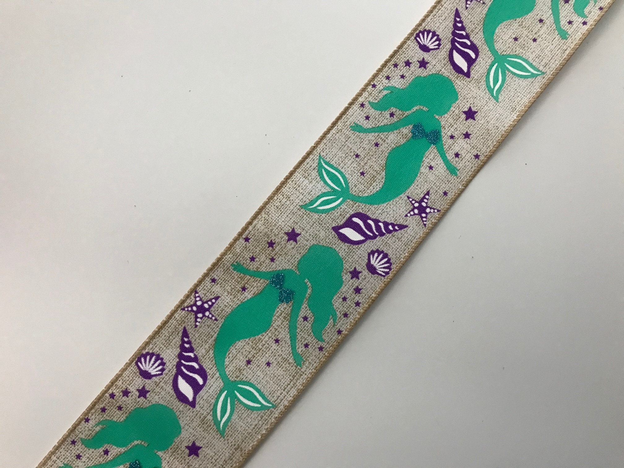 Mermaid and Seashells Ribbon 2 1/2 Wide Decorative - Etsy