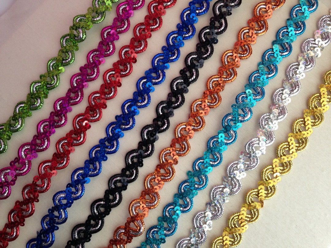 Sequin Metallic Braid Trim, 2 YARDS, Sparkle Trim, Costumes, Cosplay ...