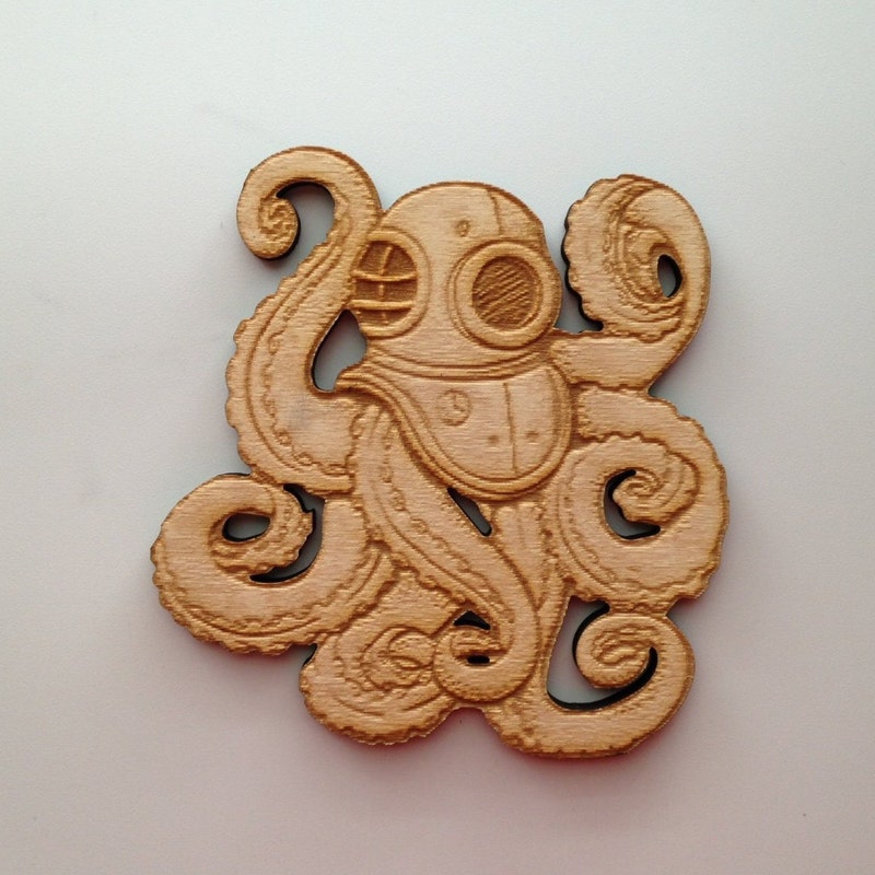 Wooden Octopus - Etsy