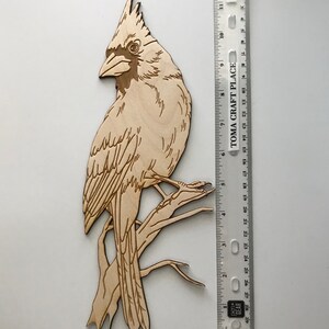 Wooden Cardinal, Laser Cut and Engraved Wood, Nature Garden Home Decor ...