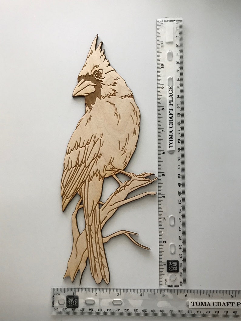 Wooden Cardinal Laser Cut and Engraved Wood Shapes Custom - Etsy
