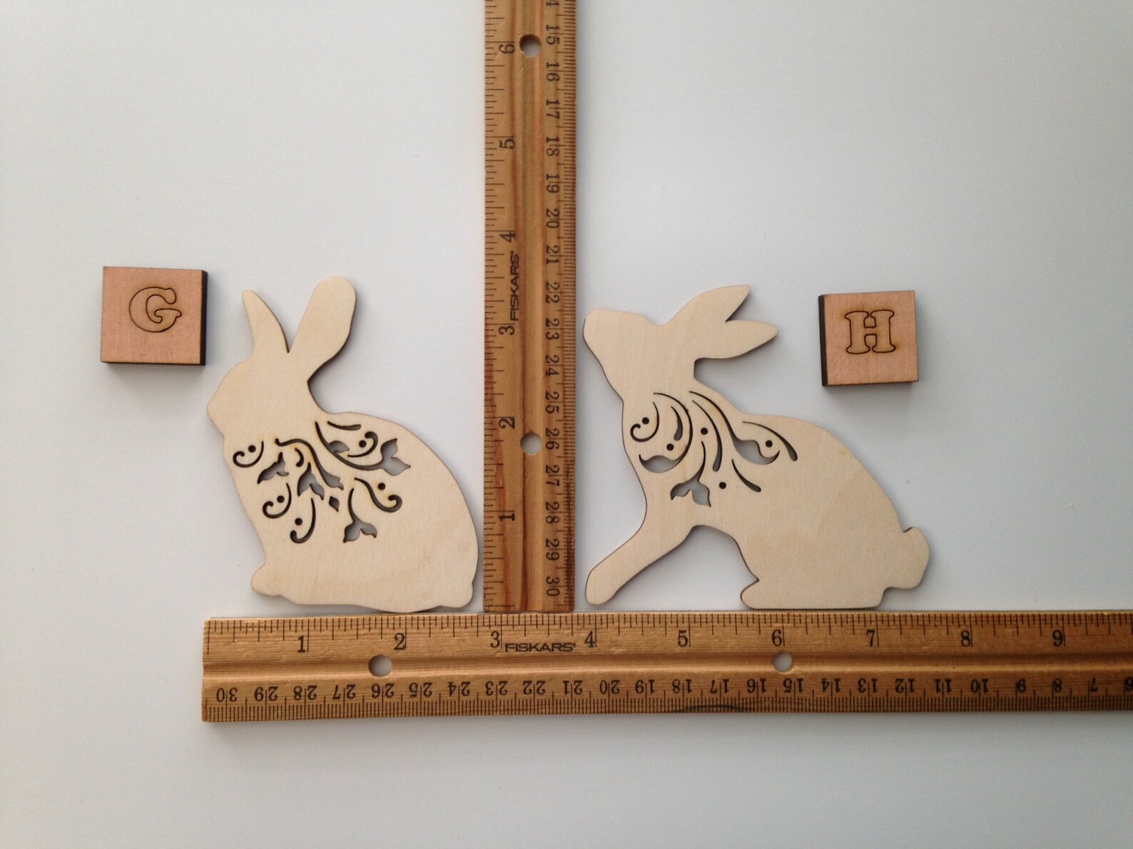 Wooden Bunny Rabbits, 10 PIECES, Laser Cut Wood Shapes, Ready to Paint ...