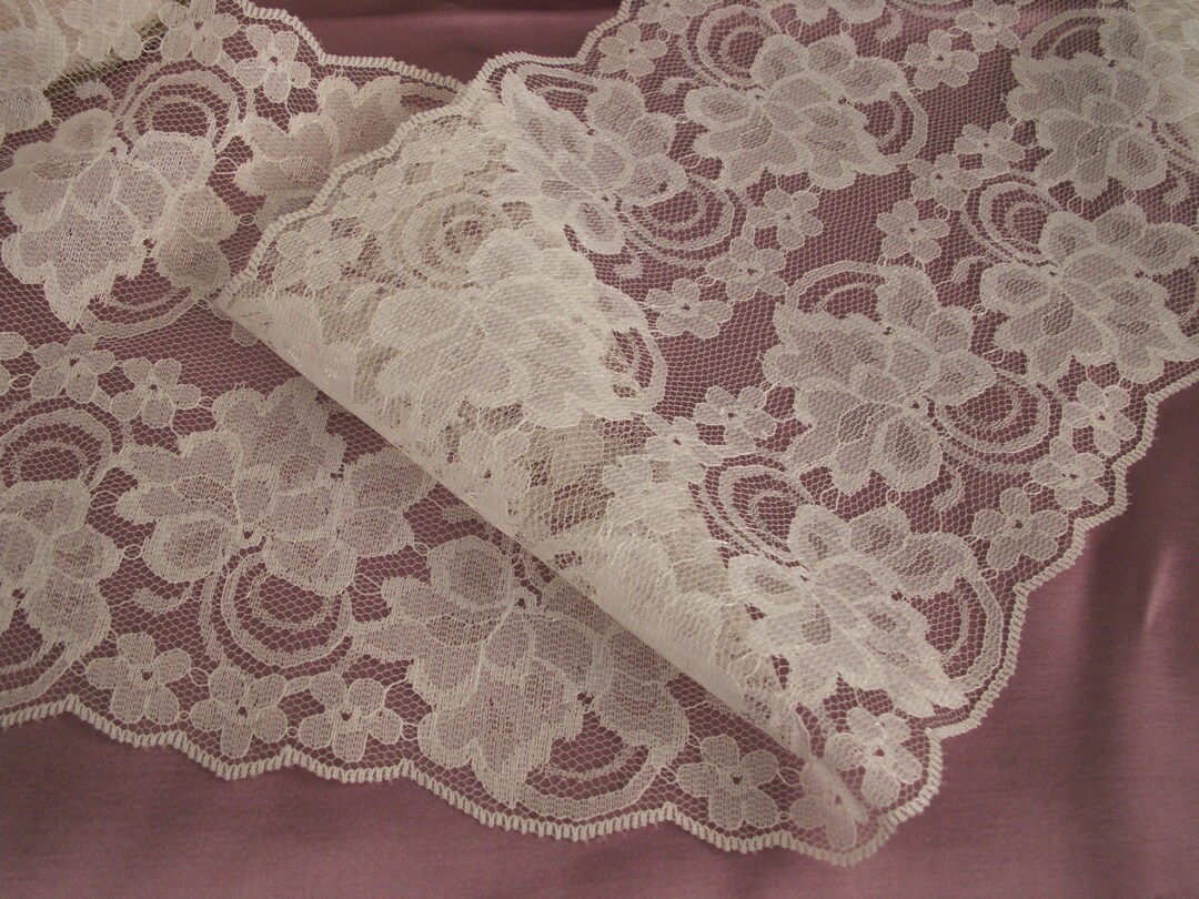 Ivory Lace Trim, 7 Wide, Galloon Lace, 3 YARDS, Apparel, Lingerie ...