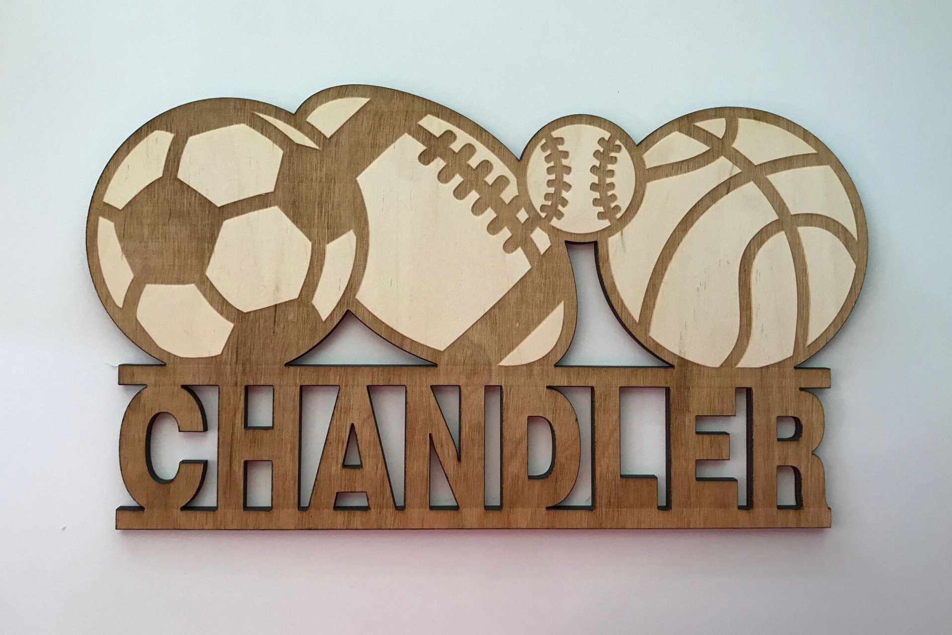 Personalized Sports Wood Plaque, Laser Cut and Engraved Wood, Soccer ...