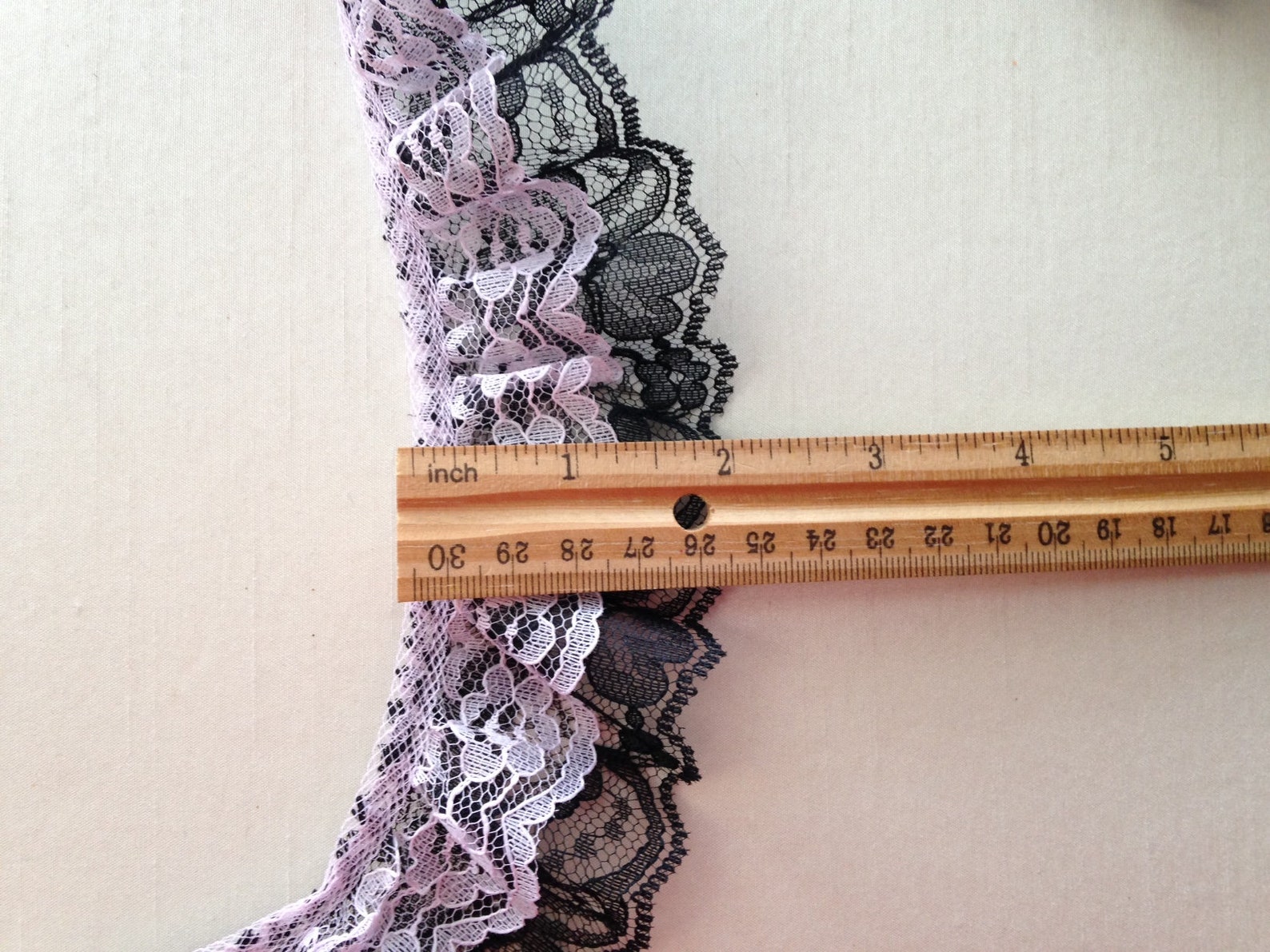 Pink and Black Double Ruffled Lace Trim 2 YARDS Lace Trim | Etsy