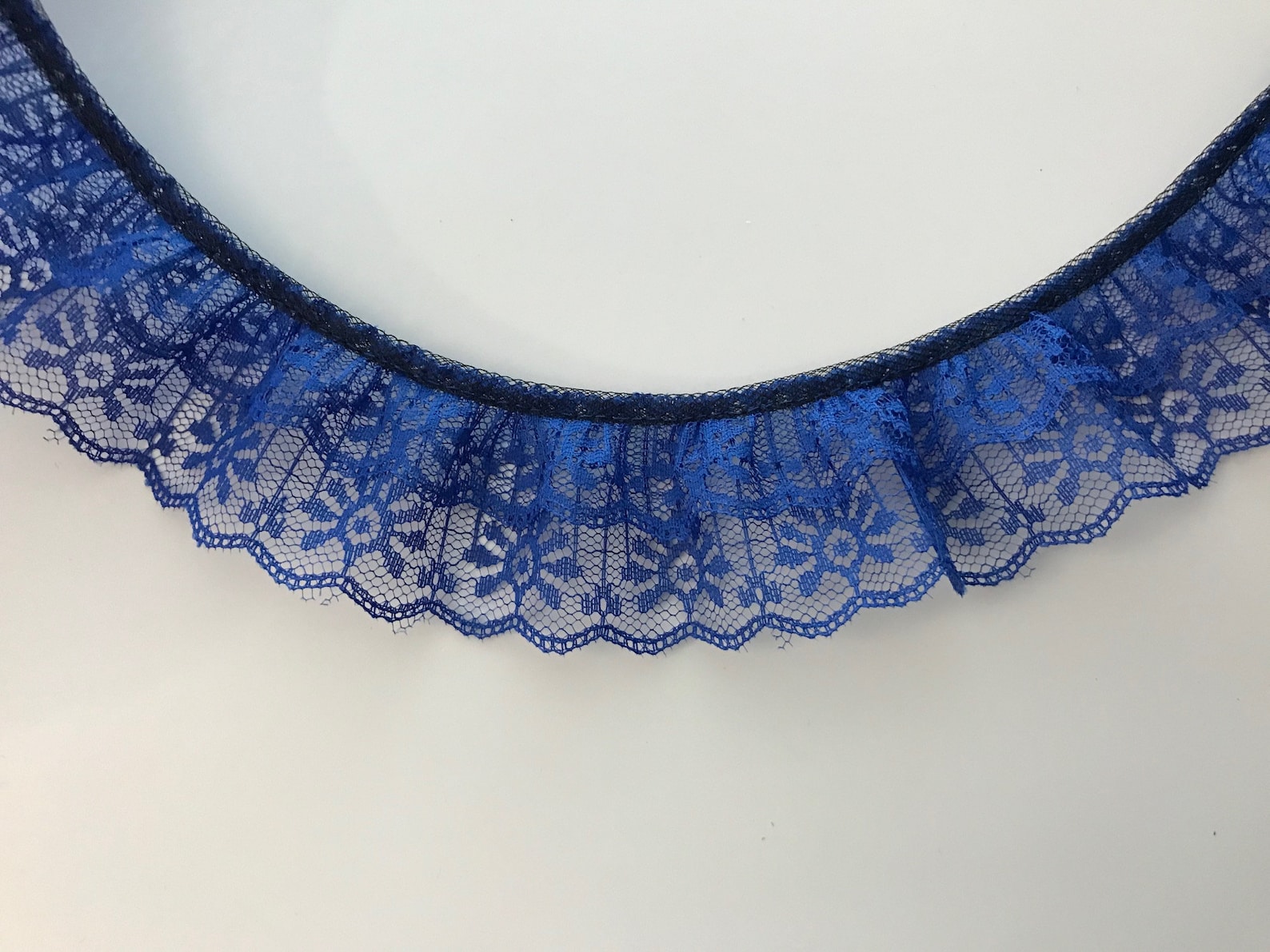 Double Ruffled Royal Blue Lace Trim Candlewick 2 Tier Lace - Etsy