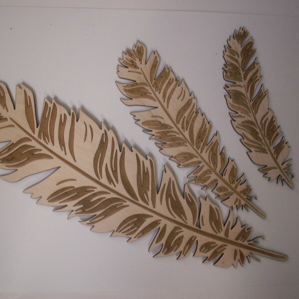 Wood Feather Art - Etsy