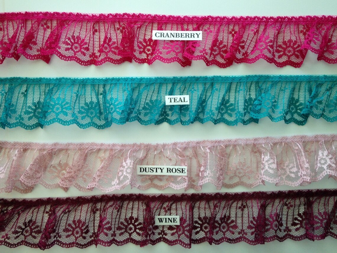 Ruffled Lace Trim 2 Wide Lace Trim for Apparel Bridal - Etsy