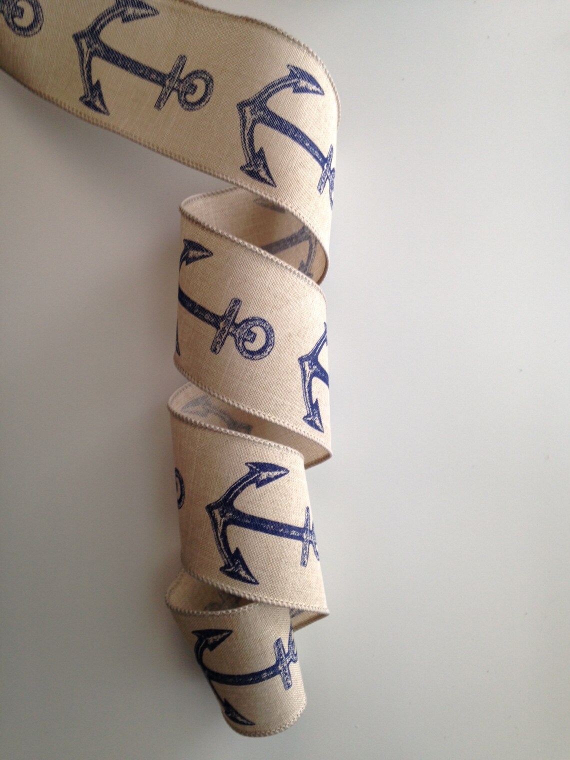 Anchor Ribbon 2 1/2 Wide Decorative Wired Ribbon for - Etsy