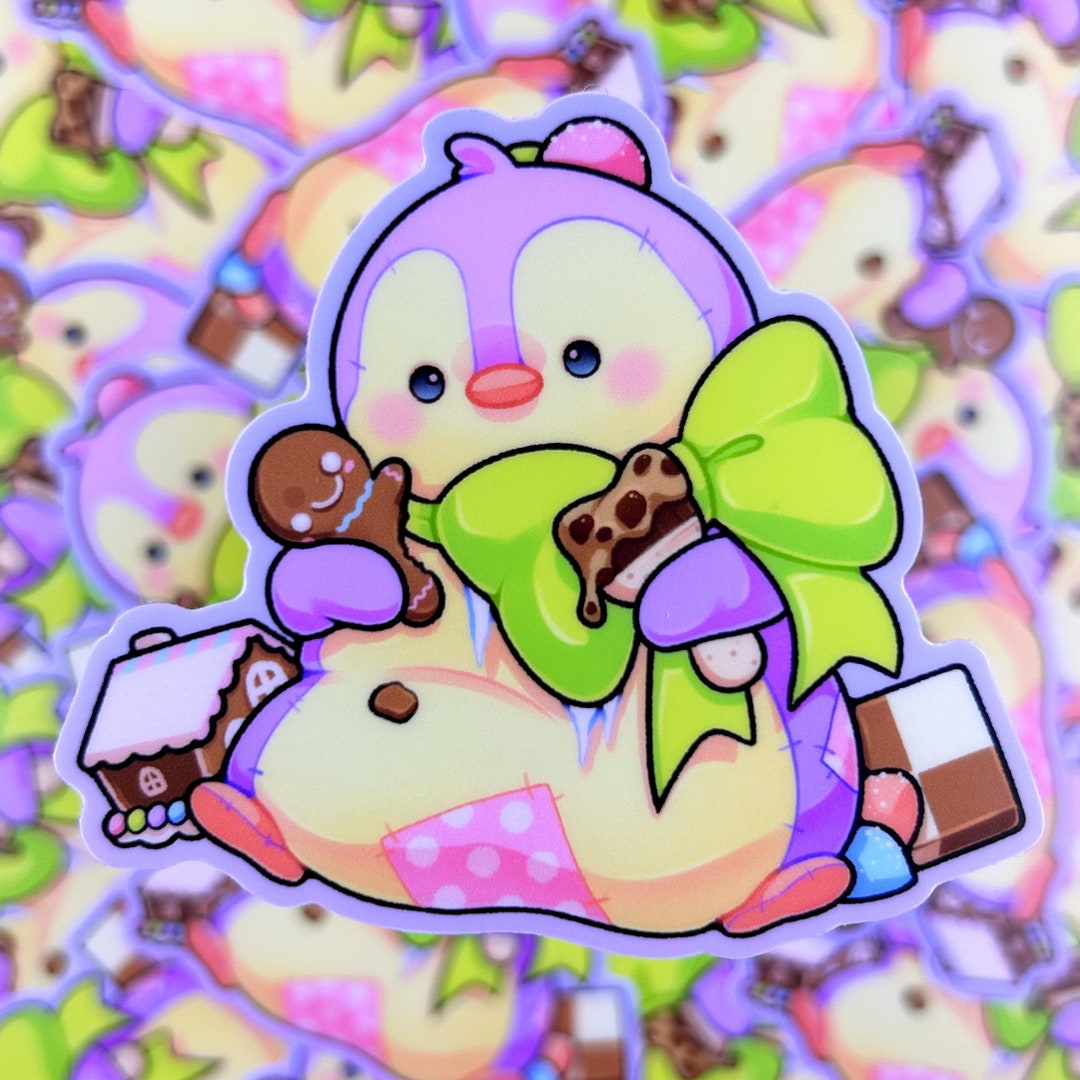 Gingerbread Bruce Waterproof Matte Vinyl Sticker Cute Illustration ...