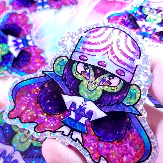 Mojo Jojo Glitter Sticker Cute Illustration Kawaii Art | Etsy