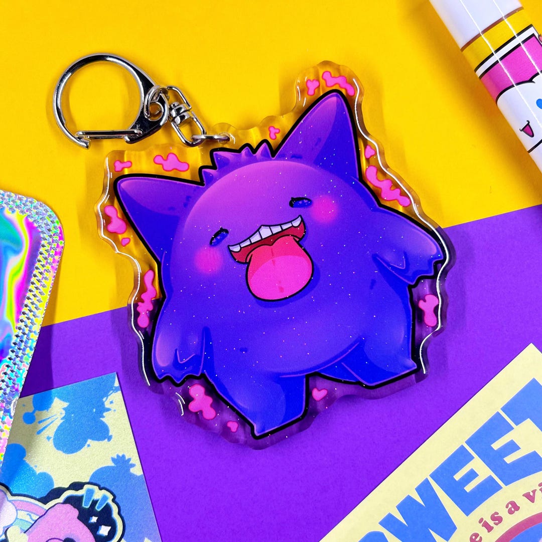 Cheeky Poke - Cute Illustration, Kawaii Art, Glitter - Etsy