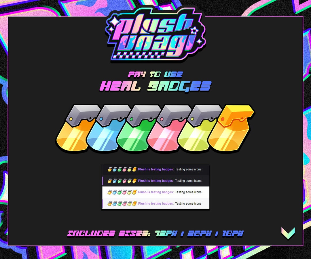 Heal Badges - Twitch Sub/bit Badges, P2U - Etsy