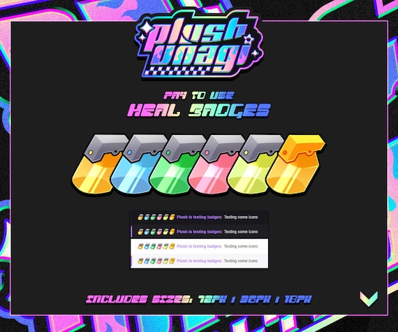Heal Badges Twitch Sub/bit Badges P2U - Etsy
