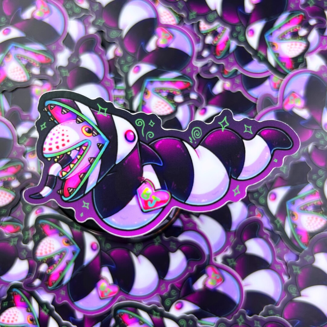 Beanie Sandworm Waterproof Matte Vinyl Sticker Cute Illustration ...