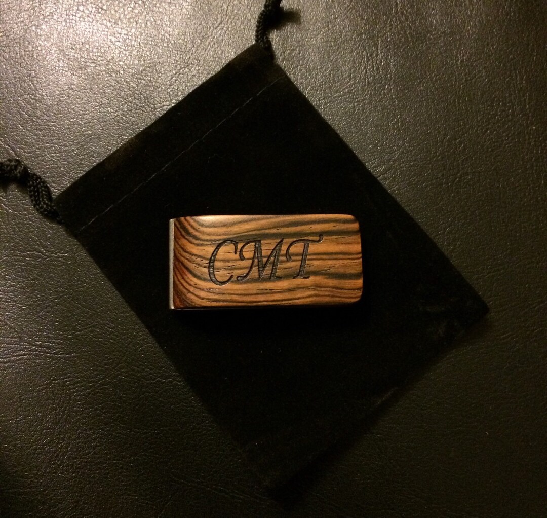 Personalized Wood Money Clip With Custom Engraving for Anniversary ...