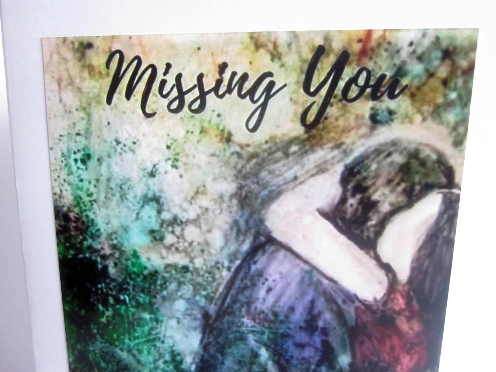 Love Card, Missing You Card, Couple Embracing, Contemporary Greeting ...