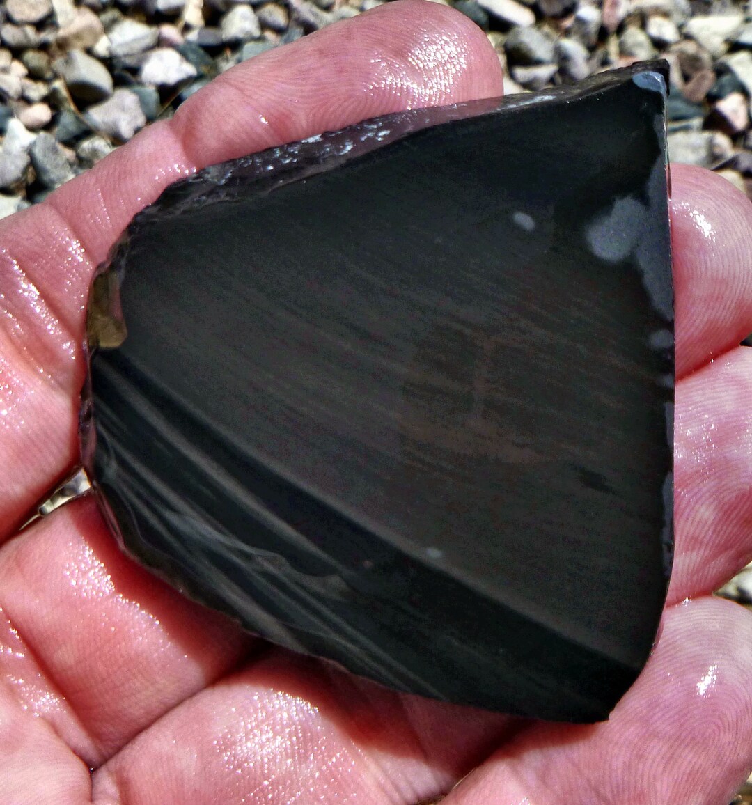 Obsidian With Gold Sheen Slab 50X50X7 - Etsy