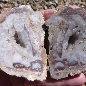 Rock Candy Agate Geode/nodule Pair 70X50X70 - Etsy