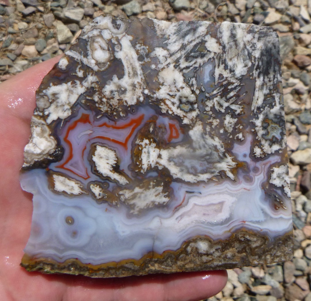 Red Lightning Agate 90X80X30-10 End Cut - Etsy