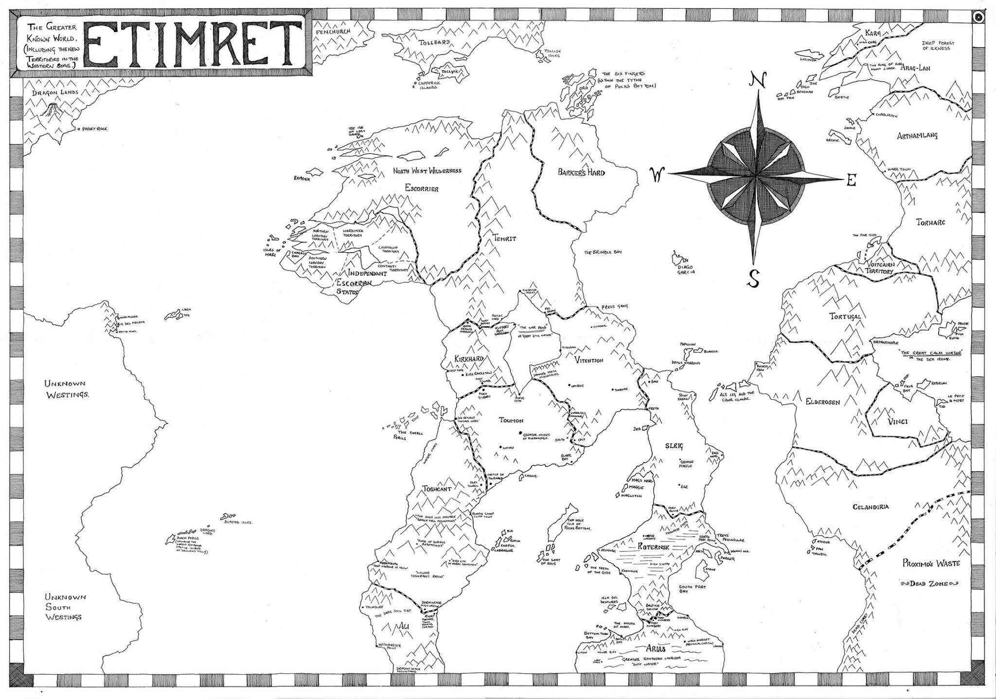 Map of Greater Etimret - Etsy