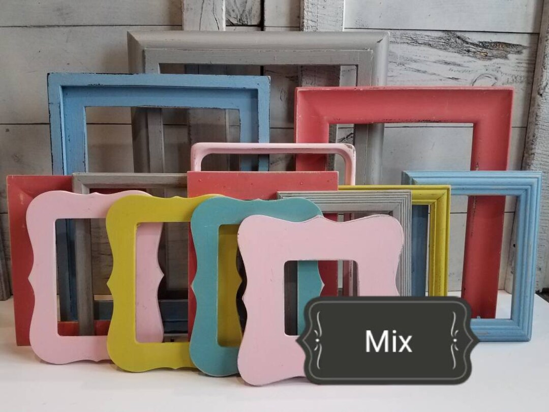 Colorful Picture Frames, Playroom Gallery Picture Frame Set, Custom ...