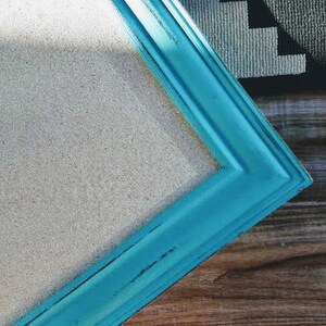 Xlarge Framed Pinboard, Turquoise Frame With Linen Fabric Vision Board ...