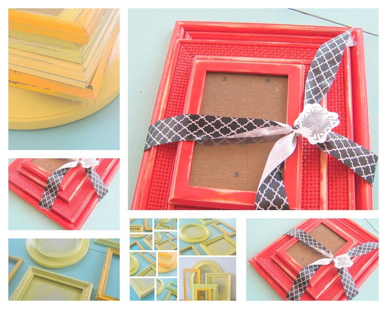 Ombre Picture Frame Set Colorful Gallery Wall Family Photo - Etsy