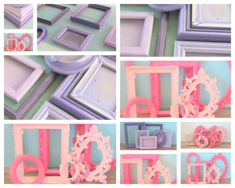 Ombre Picture Frame Set Colorful Gallery Wall Family Photo - Etsy