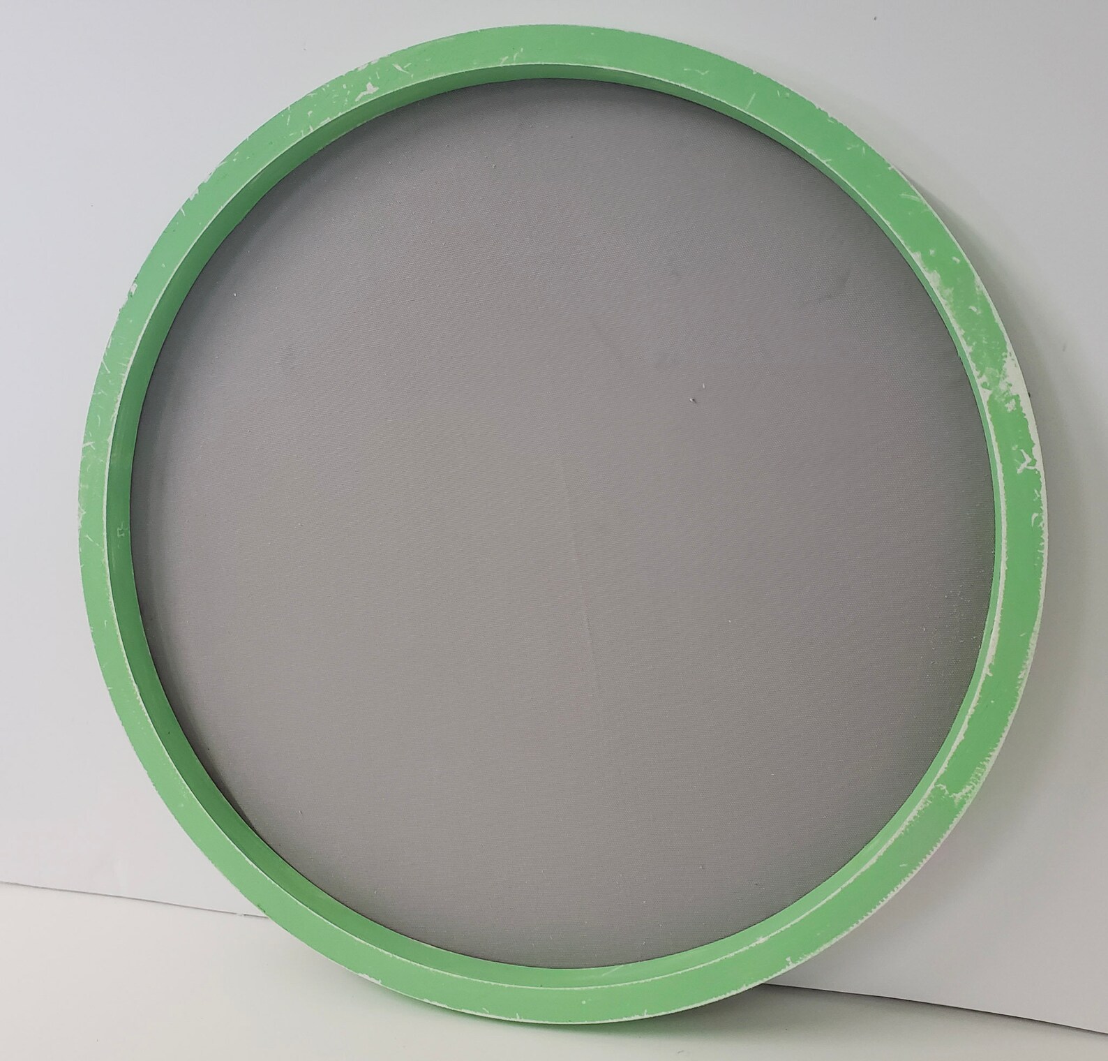 Large Round Framed Pin Board, Modern Hanging Circle Shaped Fabric ...