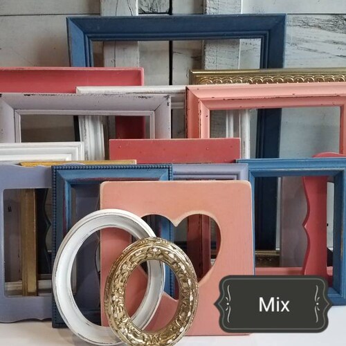 Baby Girl Nursery Photo Frame Set Colorful Round Picture - Etsy