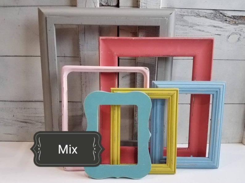 Colorful Picture Frames Playroom Gallery Picture Frame Set | Etsy