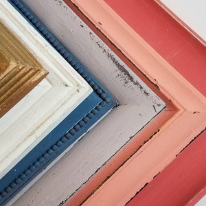 Baby Girl Nursery Photo Frame Set, Colorful Picture Frames, Pink ...