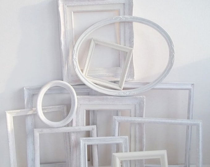White Gallery Wall Frame Set | Custom Painted Photo Frame Collection ...