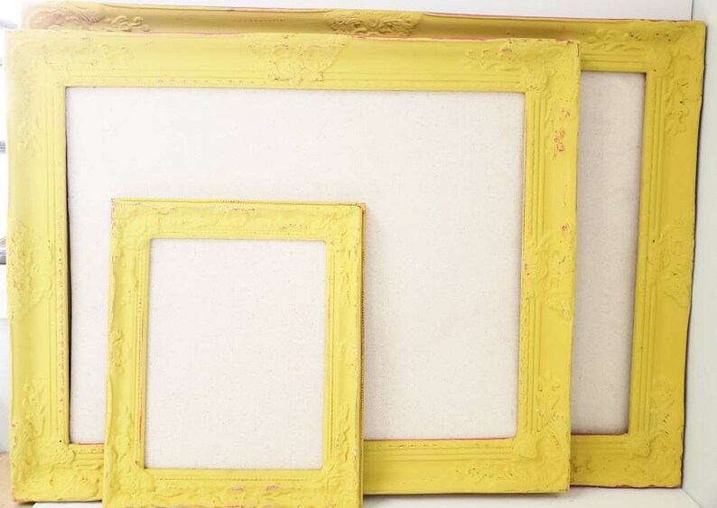 Vintage Inspired Chartreuse Pinboard Yellow Entryway | Etsy