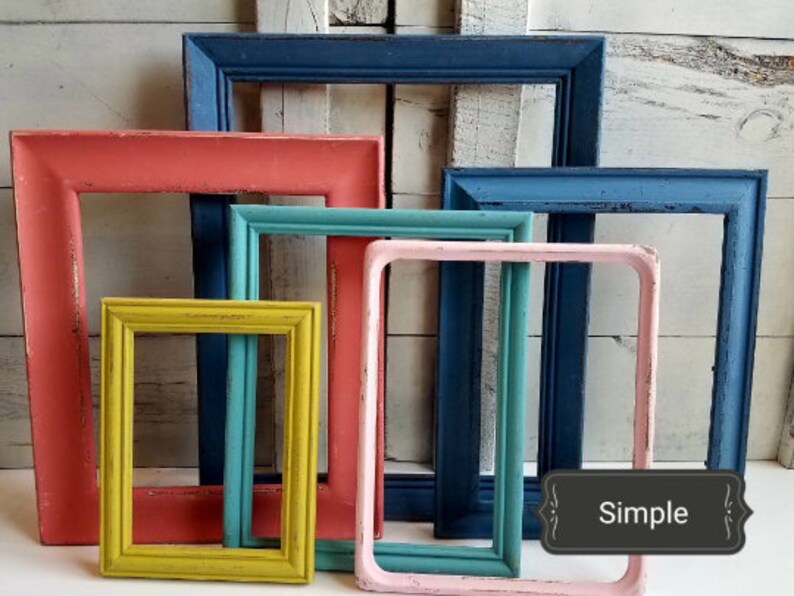 Vibrant Rainbow Picture Frames Assortment, Playful Boho Kids Artwork ...