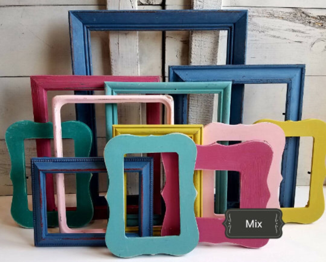 Eclectic Colorful, Whimsical Picture Frames for Tween Room, Mix and ...