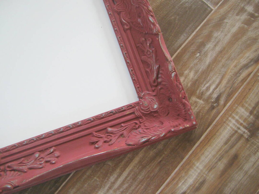 Deep Red Dry Erase Board, Ornate Framed, Farmhouse Red Whiteboard ...