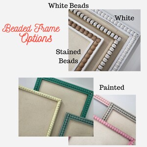 Natural Wood Bead Framed Pin Display Board, Decorative Detailed Fabric ...