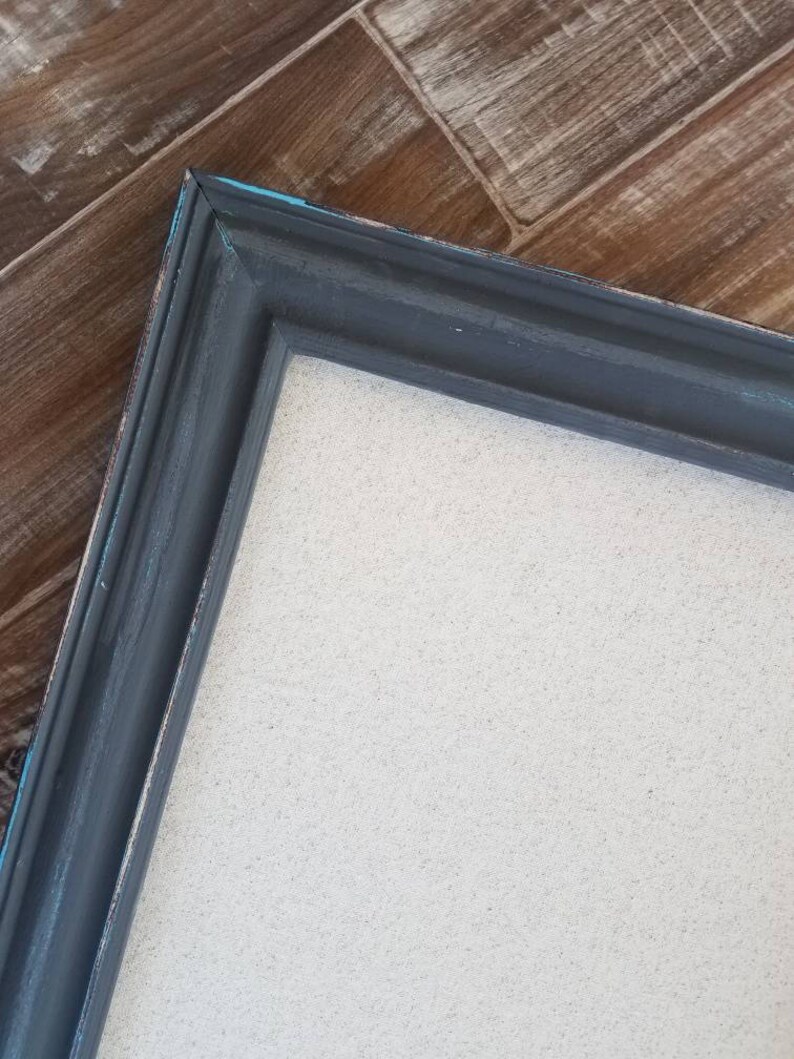 Charcoal Modern Farmhouse Linen Vision Board Dark Gray Framed - Etsy